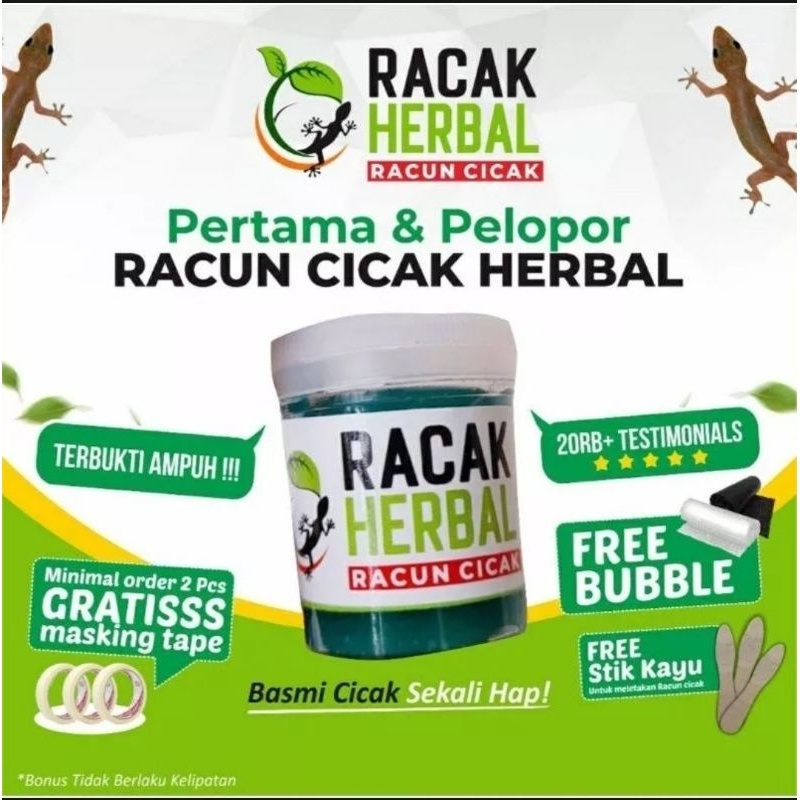 Jual RACAK HERBAL RACUN CICAK RACCO HIJAU AMPUH BASMI CICAK TOKEK DAN ...