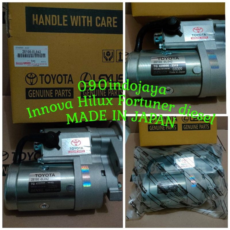 Jual dinamo starter Innova inova diesel Hilux diesel Fortuner diesel ...