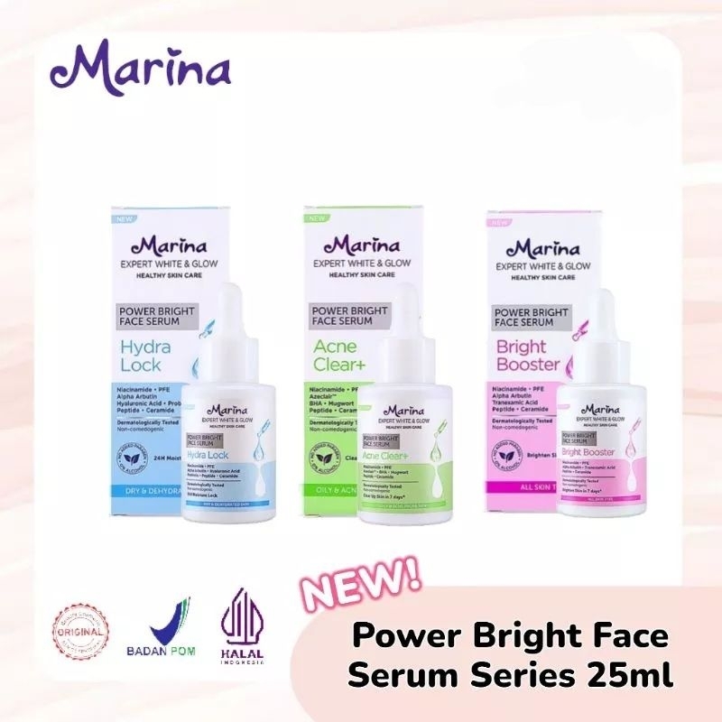 Jual MARINA Expert White & Glow Power Bright Face Serum 25ml - Marina ...
