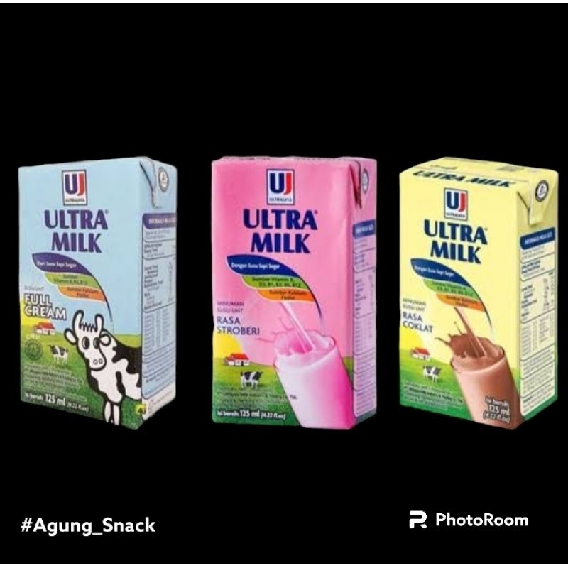 Jual Susu UHT Ultra Milk 125ml | Varian Rasa | 1 Dus Isi 40 pcs | Shopee Indonesia