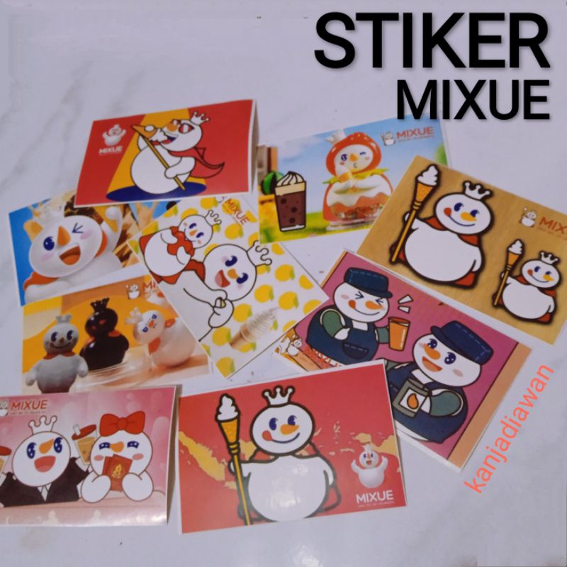 Jual Stiker Mixue Murah Snow king Mixue Sticker | Shopee Indonesia
