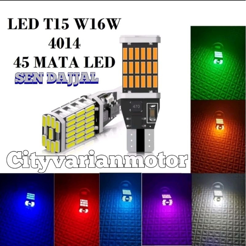Jual LAMPU LED SEIN SEN DAJJAL SENJA SEIN T10 T15 SMD 4014 45 TITIK MATA SEN REM VARIO 125 VARIO ...