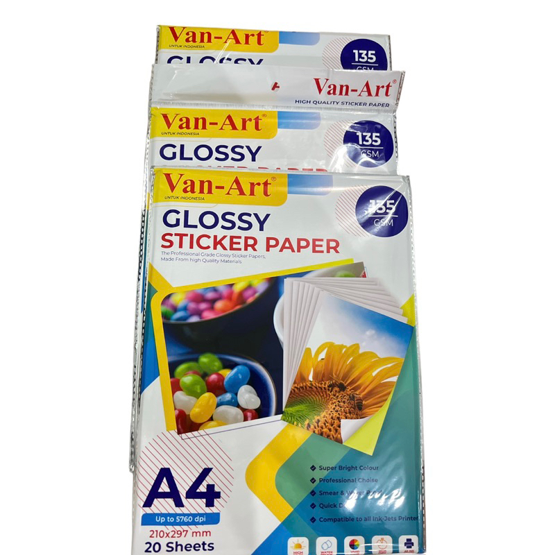 Jual Sticker Glossy Murah || Sticker Glossy Premium Paper || kertas ...