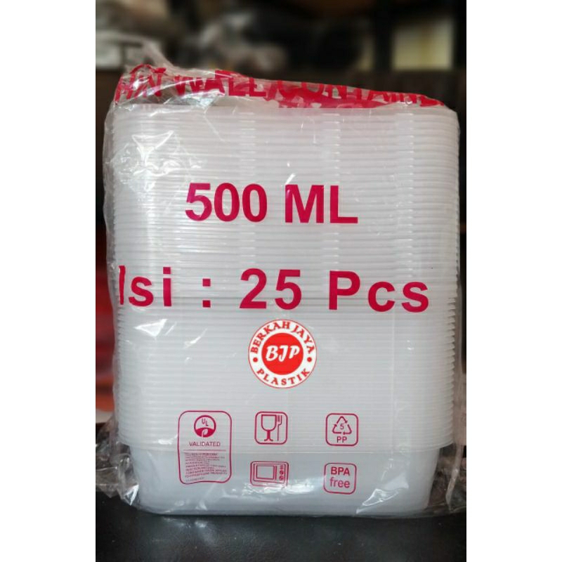 Jual Thinwall box persegi DM 500 ml / kotak makan DM 500 ml | Shopee ...