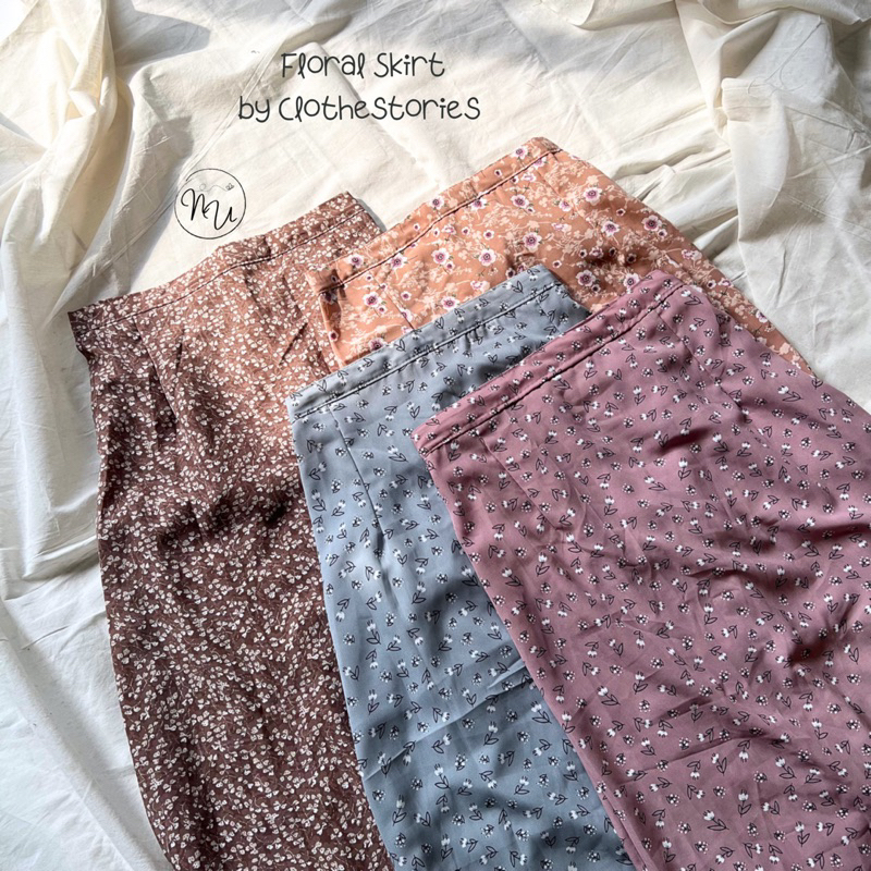 Jual (PART II) FLORAL SKIRT/ROK WANITA MOTIF BUNGA/LONG SKIRT WANITA ...