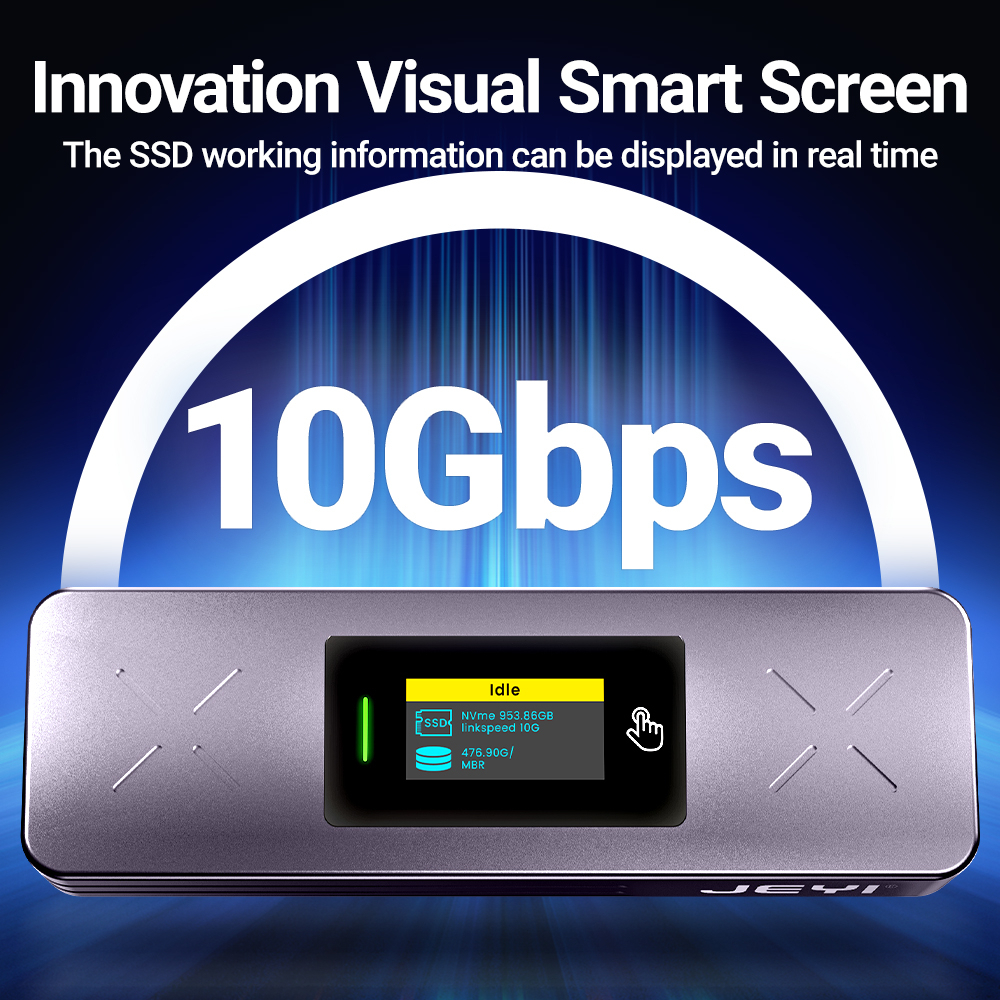 Jual JEYI Visual Smart Dual Protocol M.2 NVMe / SATA SSD Enclosure, USB ...