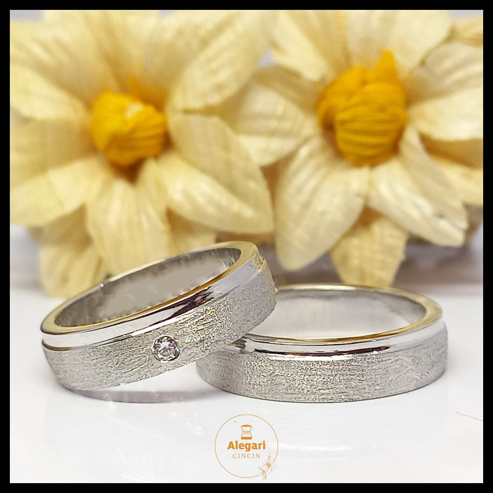 Jual Cincin Couple Tunangan Nikahan Perak Asli Sesuai Gambar Bisa ...