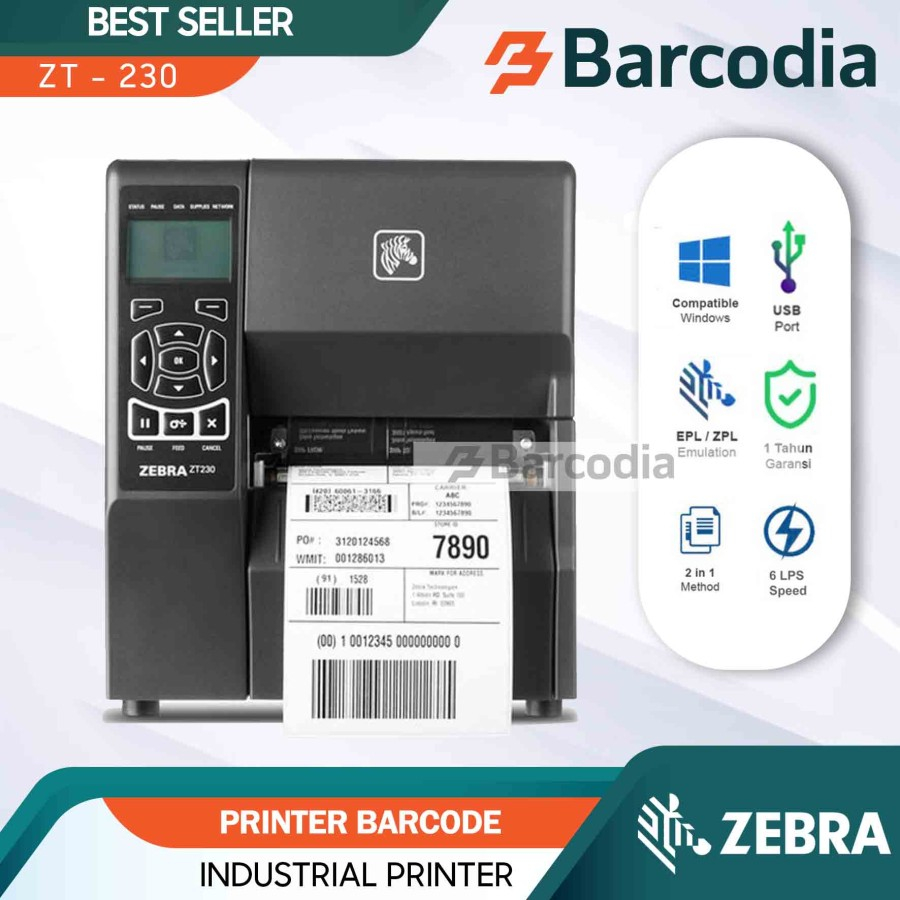 Jual BARCODIA ZEBRA Barcode Printer ZT231 Sticker Label Barcode ...