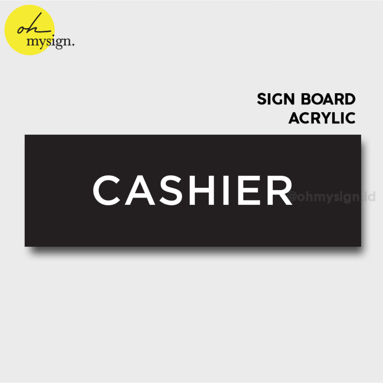 Jual Sign Board Kasir Signage Cashier Papan Akrilik Cashier Sign ...