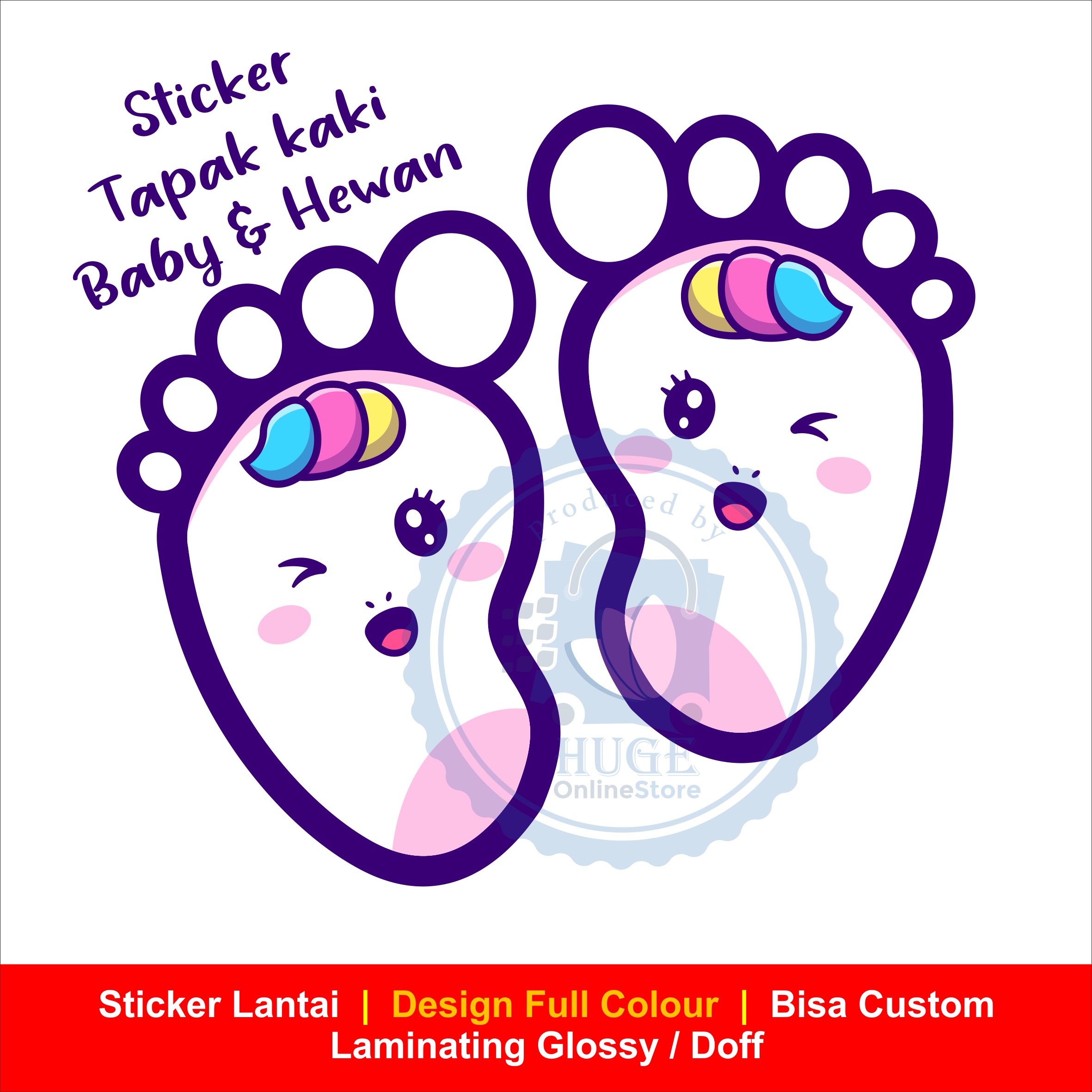 Jual Sticker Lantai - Motif Tapak Kaki Baby & Hewan | Shopee Indonesia
