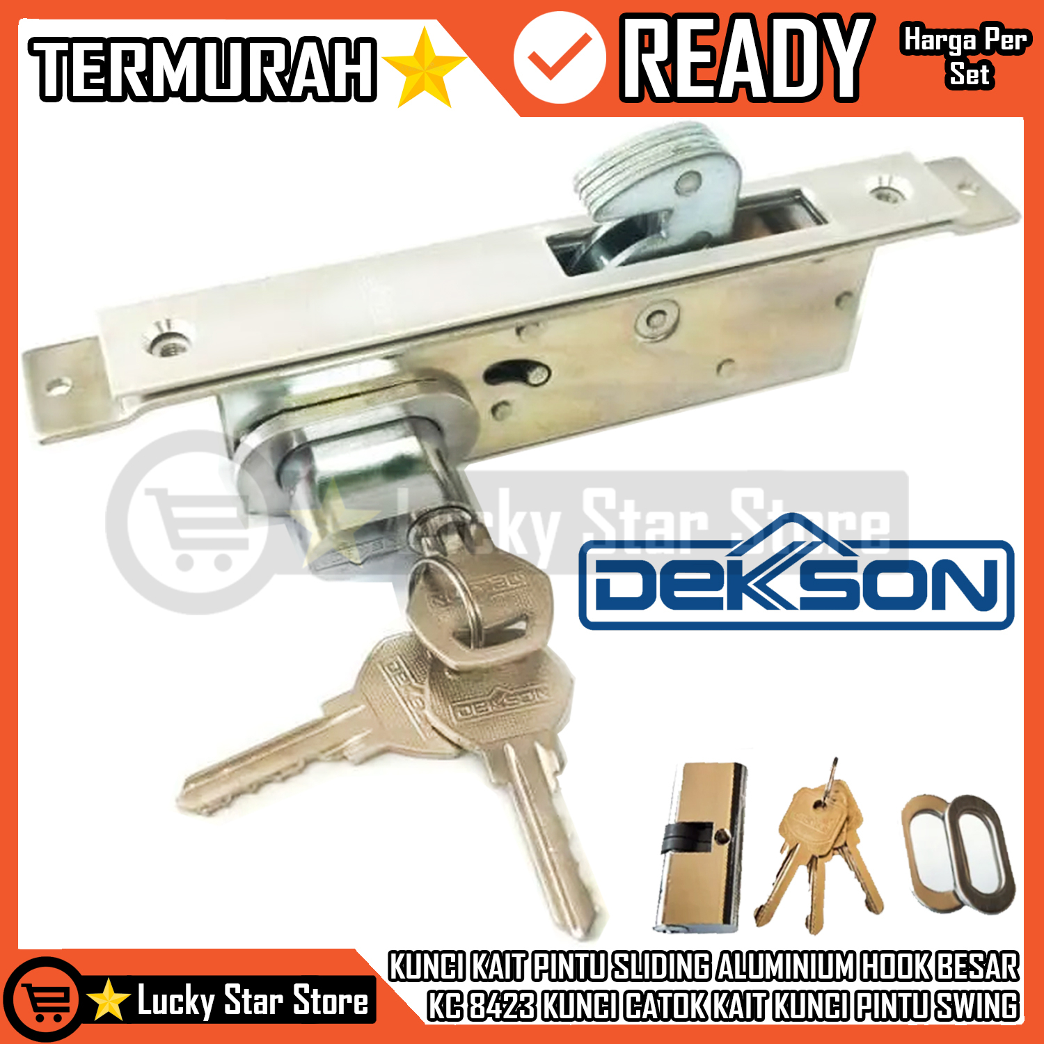 Jual Kunci Kait Pintu Sliding Aluminium Hook Kecil Dekkson Dekson Kc ...