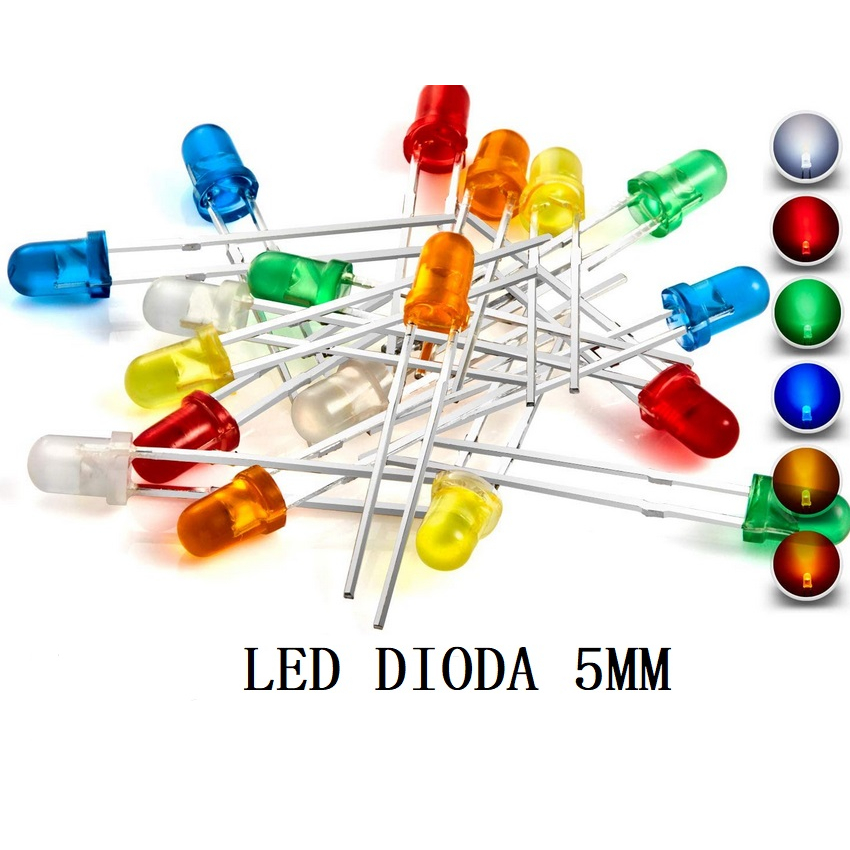 Jual Lampu LED Dioda Diode F5 Diffused 5mm 5 mm Warna Kuning Biru Merah Hijau Putih | Shopee ...
