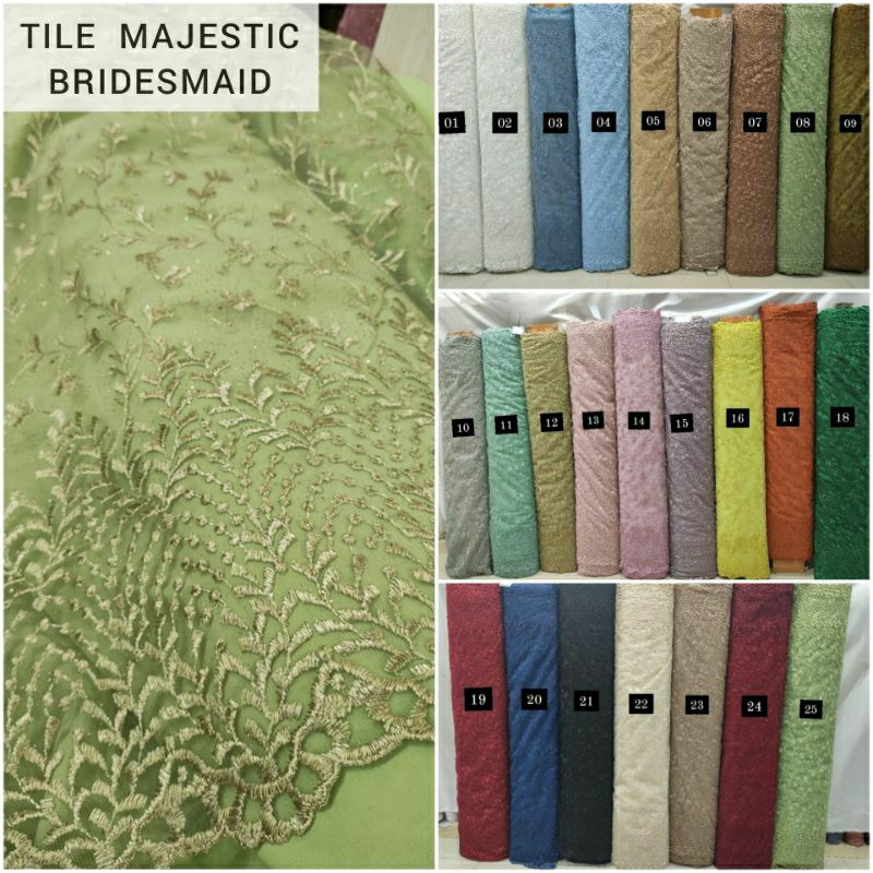 Jual Tile Bunga Akar Pinggir Etnik Bridesmaid Seragam Dress Kebaya ...
