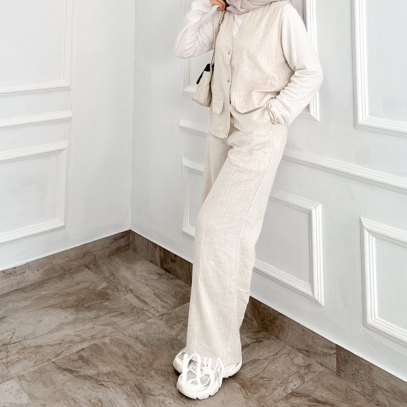 Jual Jesi One Set Vest - Neric Story | One Set Linen | One Set Murah ...