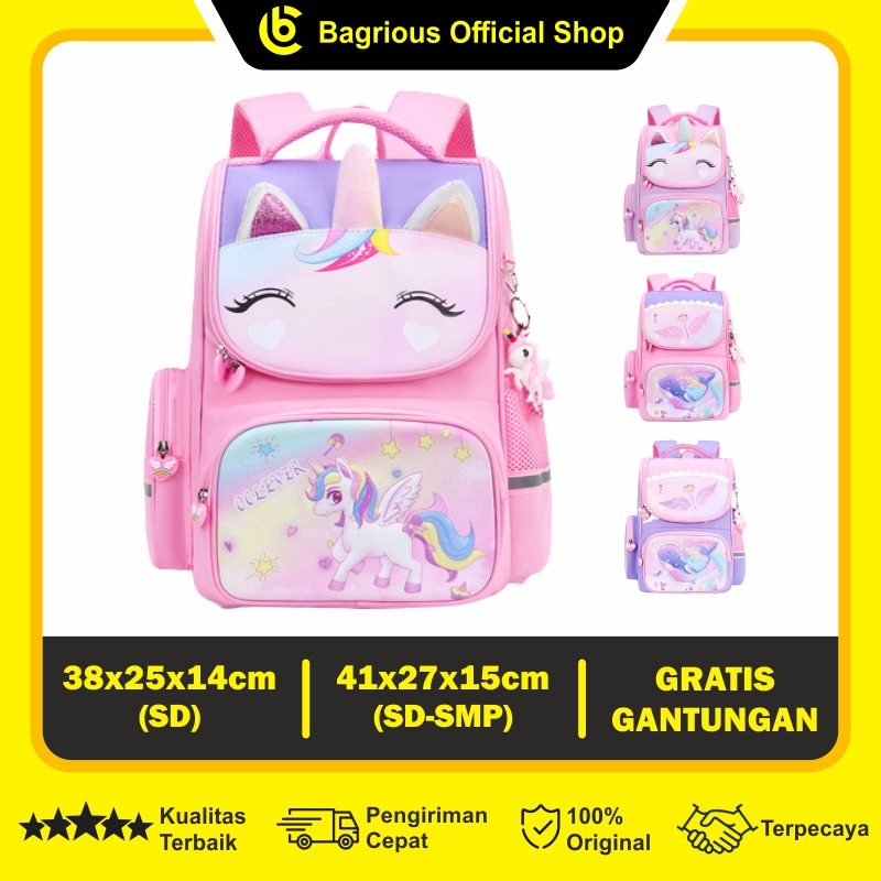 Jual Tas Sekolah Anak Perempuan Tas Ransel Sekolah Wanita Import Tas Sekolah Cewek SD Tas Ransel ...