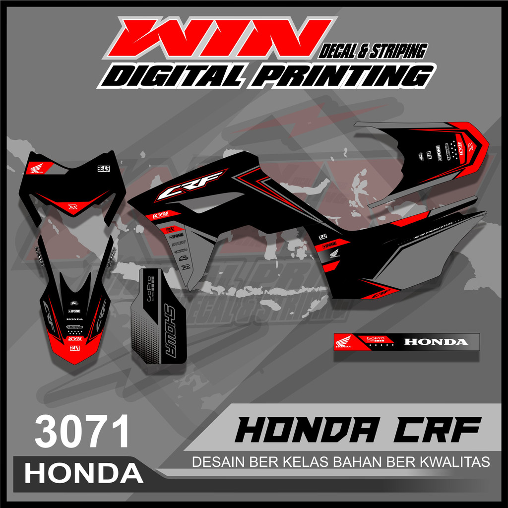 Jual Sticker Striping crf 150L semi full Variasi Racing- Stiker ...