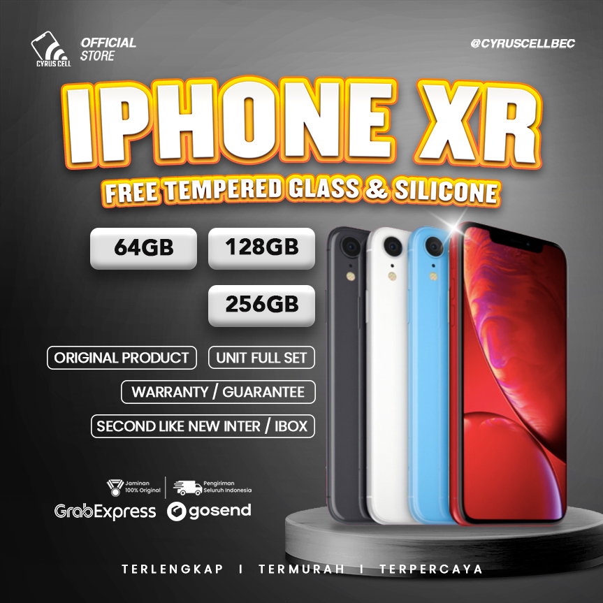 Jual iPhone XR 64GB 128GB 256GB SECOND ORIGINAL FULLSET MULUS | Shopee Indonesia