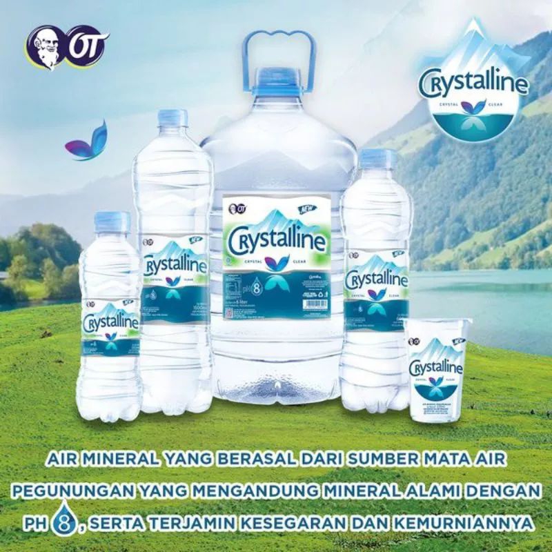 Jual Air Minum Crystalline Gelas | Botol | Galon | Minuman Kesehatan ...