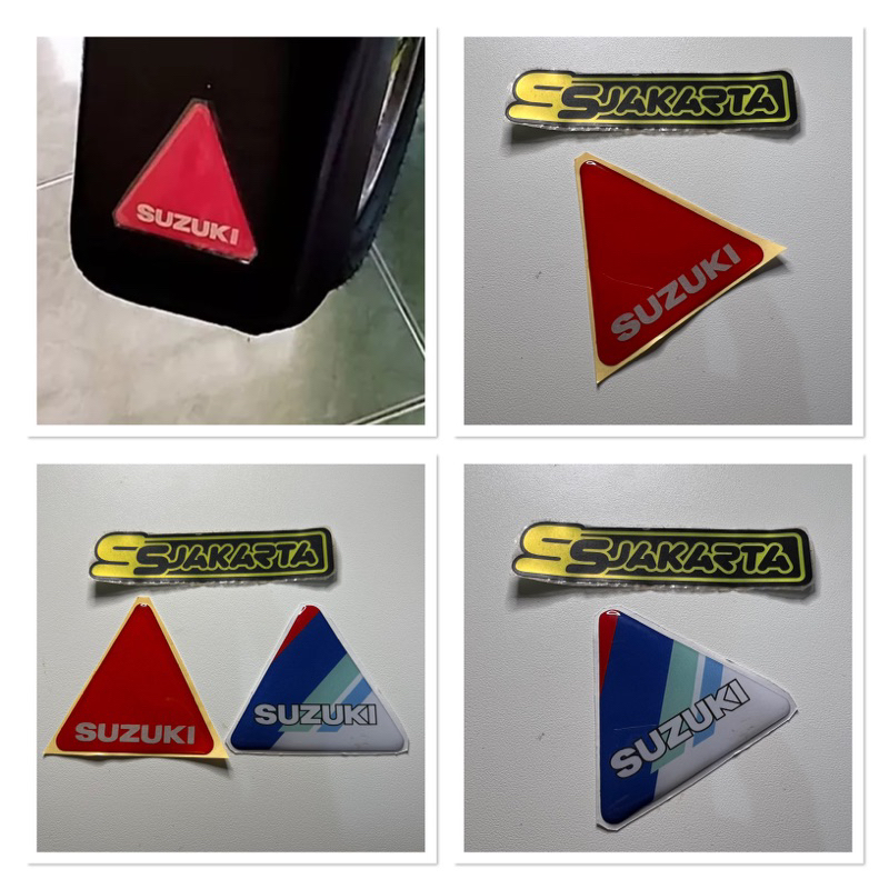 Jual STIKER EMBLEM SUZUKI SLEBOR SPAKBOR STICKER EMBLEM SEGITIGA TIMBUL ...