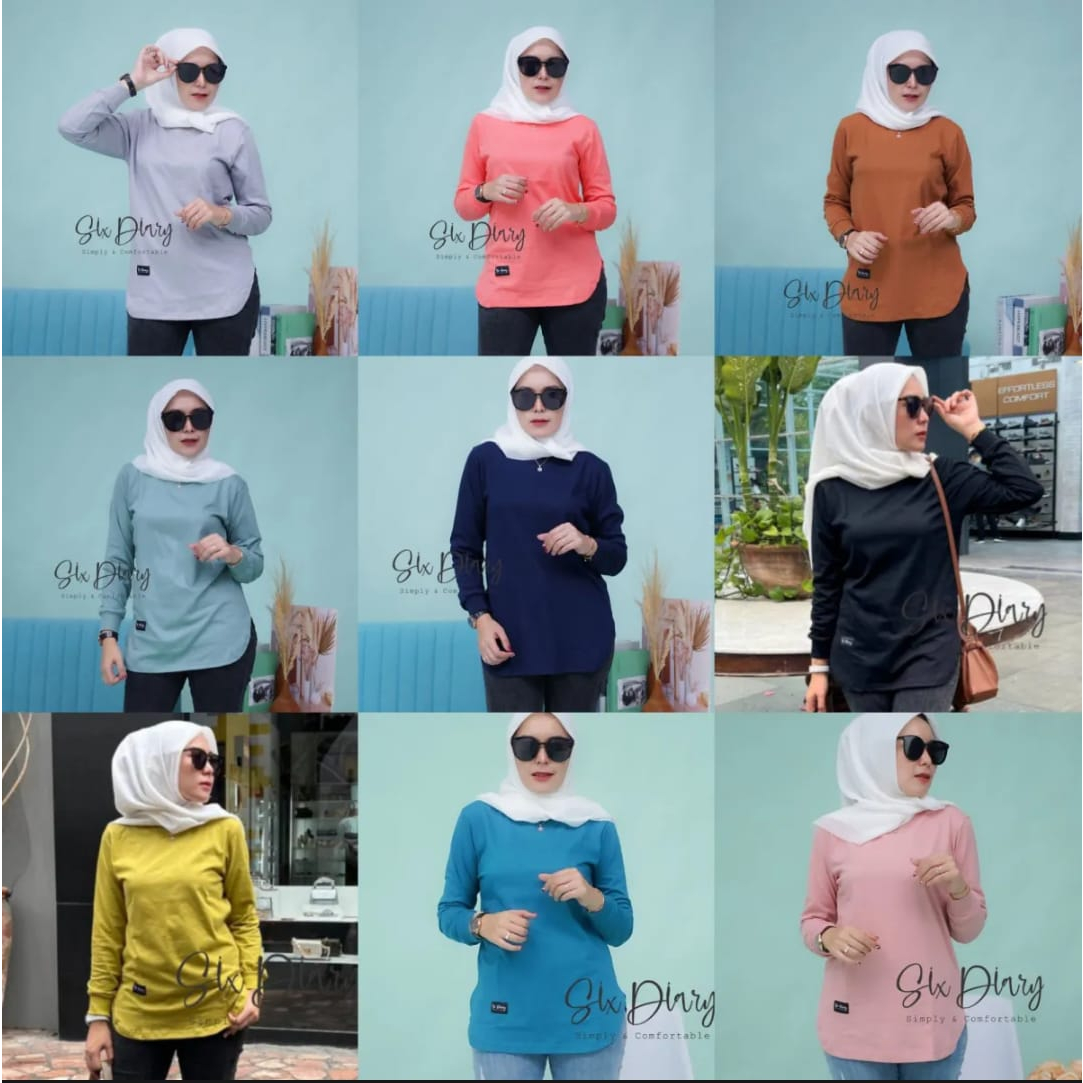 Jual Kaos Oval Wanita Motif Bawah Oval Six Diary terbaru 2023/Kaos ...