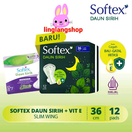Jual SOFTEX Daun sirih 36cm WING isi 12 pads pembalut wanita (no.09 ...