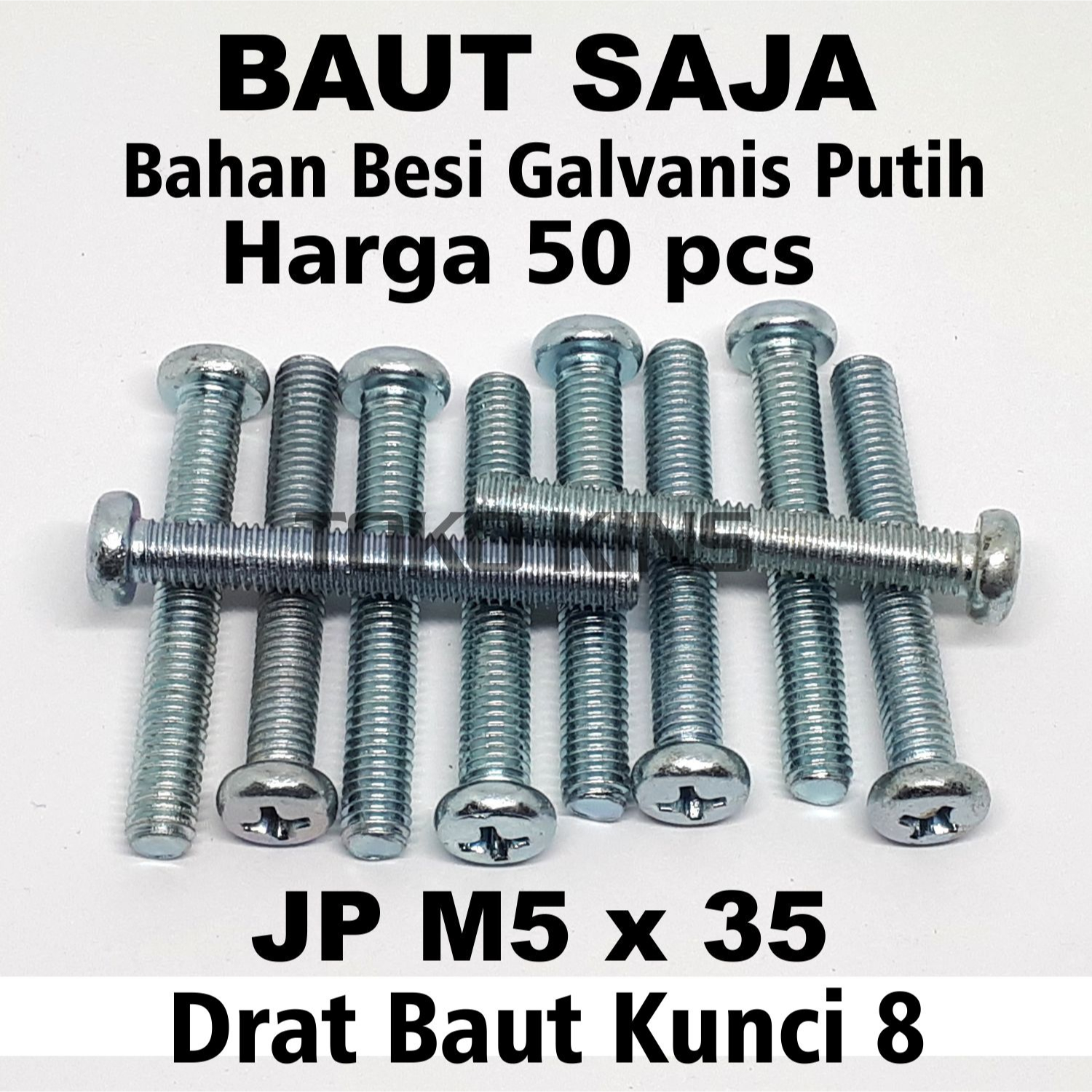 Jual JP M5 x 35 per 50 pcs Baut kepala obeng plus 5mm 5 x 35 mm | Shopee Indonesia