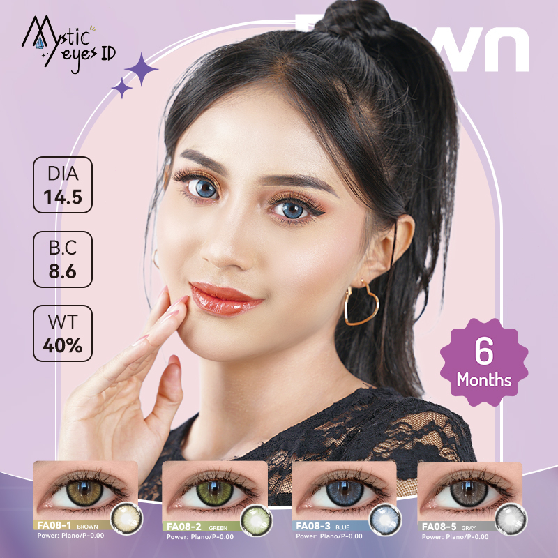 Jual [ COD] MYSTICEYES SOFTLENS DAWN SERIES Grey Blue Brown COLOR ...