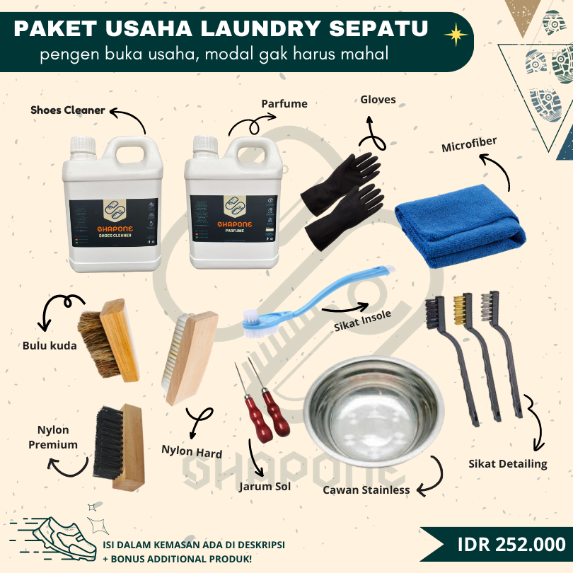 Jual Paket Usaha Laundry Sepatu Medium Basic Pembersih Cuci Sepatu ...