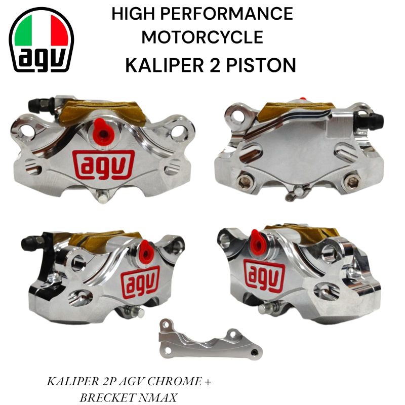 Jual AGV Kaliper 2 Piston Kalifer 2P Full CNC Chrome For Yamaha Nmax ...