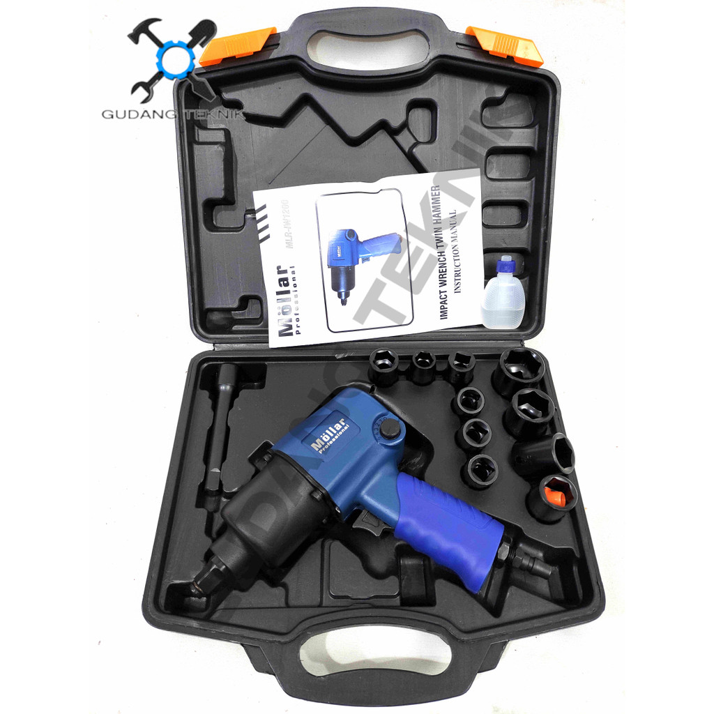 Jual Air Impact Wrench 1/2" Twin Hammer MLR- IW1200 / Alat Pembuka Buka ...