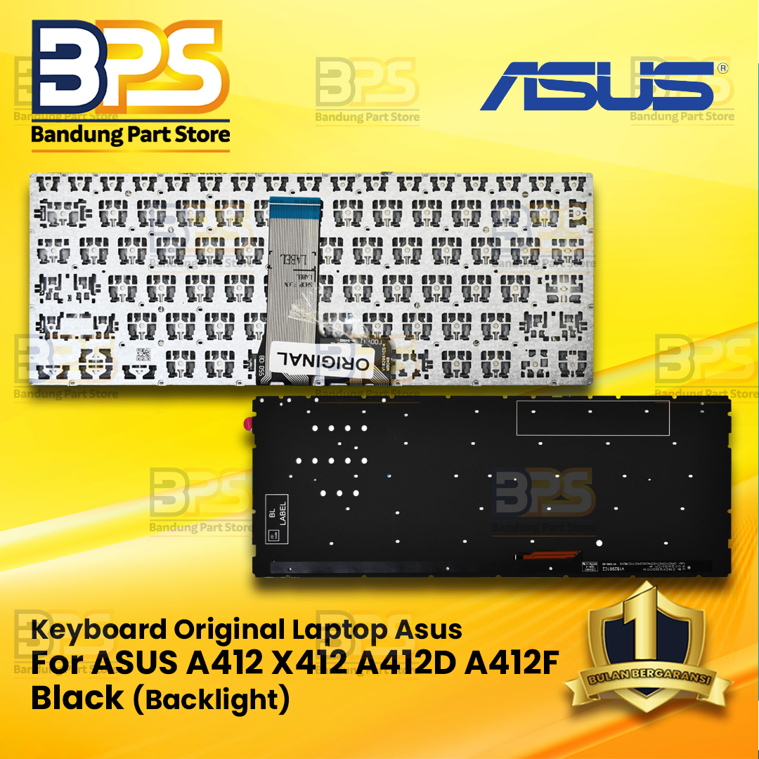 Jual Keyboard Original Laptop Asus For A412 X412 A412F Backlight (Black ...