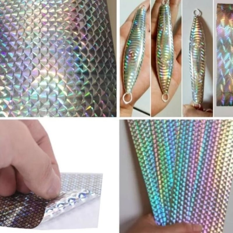 Jual Stiker Hologram 3D Untuk Metal Jig Motif Sisik Ikan 20cm X 5cm ...