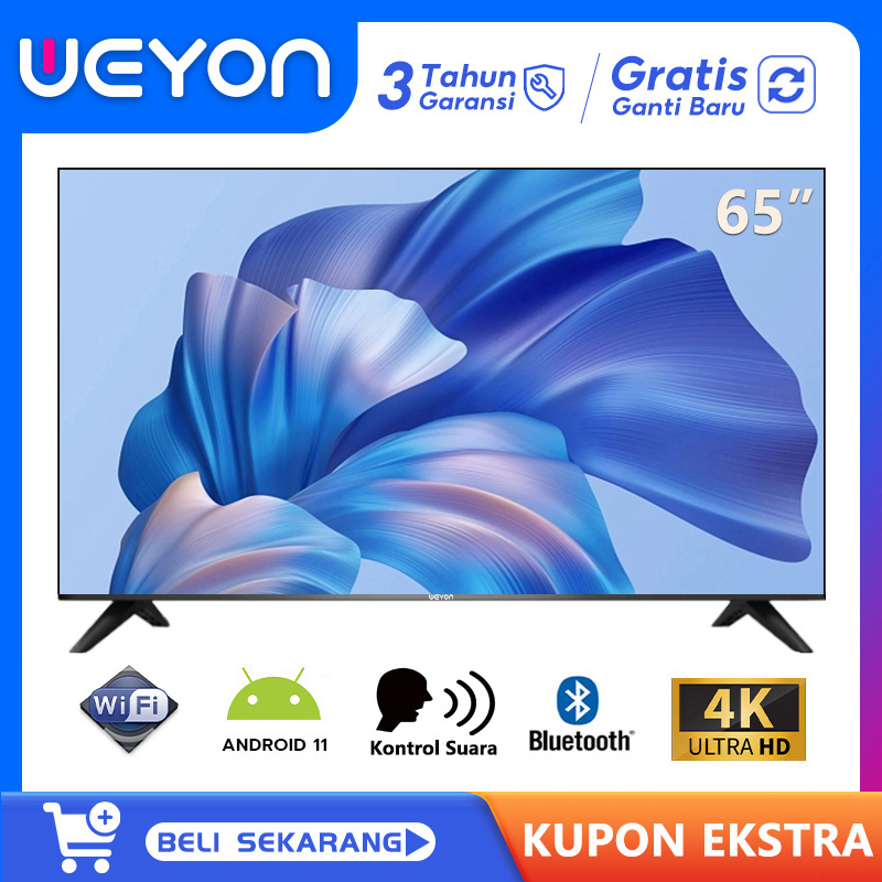 Jual WEYON TV Smart 65/55/50 inch TV Digital 4K UHD | Dolby Audio | TV Android 11.0 | Digital TV ...