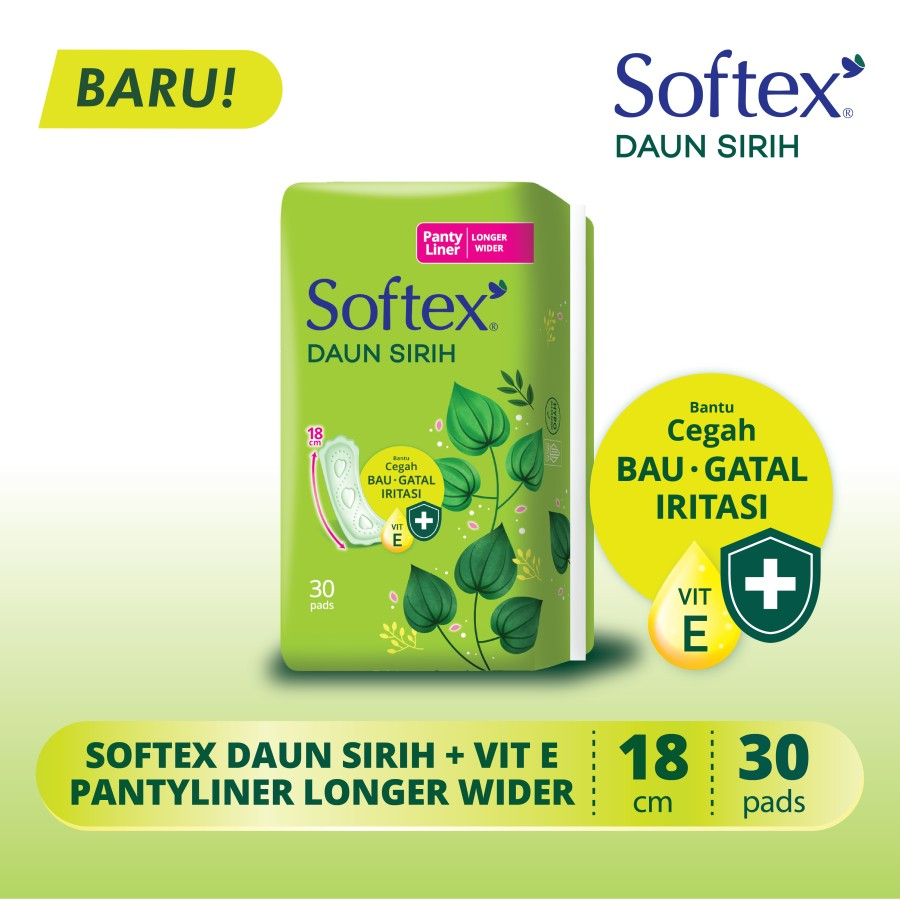 Jual Softex Pantyliner Daun sirih 30 dan 50 pads | Shopee Indonesia