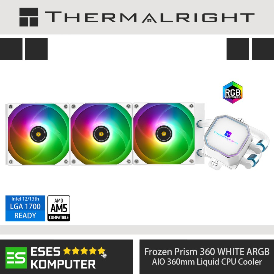 Jual THERMALRIGHT FROZEN PRISM 360 WHITE AIO 360mm CPU Liquid Water ...