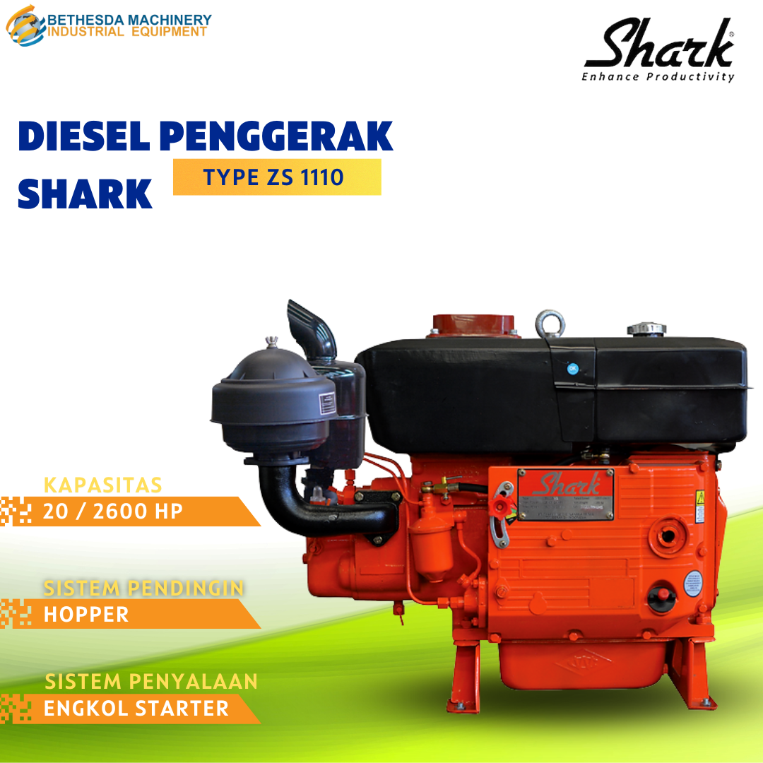Jual Diesel Engine Penggerak Shark ZS 1110 WO - Mesin Serbaguna 20HP ...