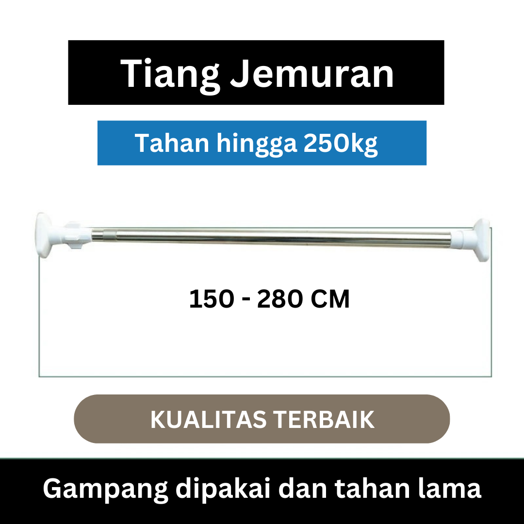 Jual Tiang gantungan flexible tanpa paku/ tiang horden / tiang jemuran ...
