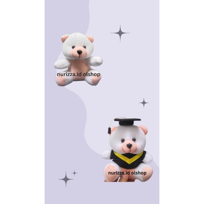 Jual Bear mini Toga 13 cm / boneka wisuda 13 cm / Bear buket 13 cm ...