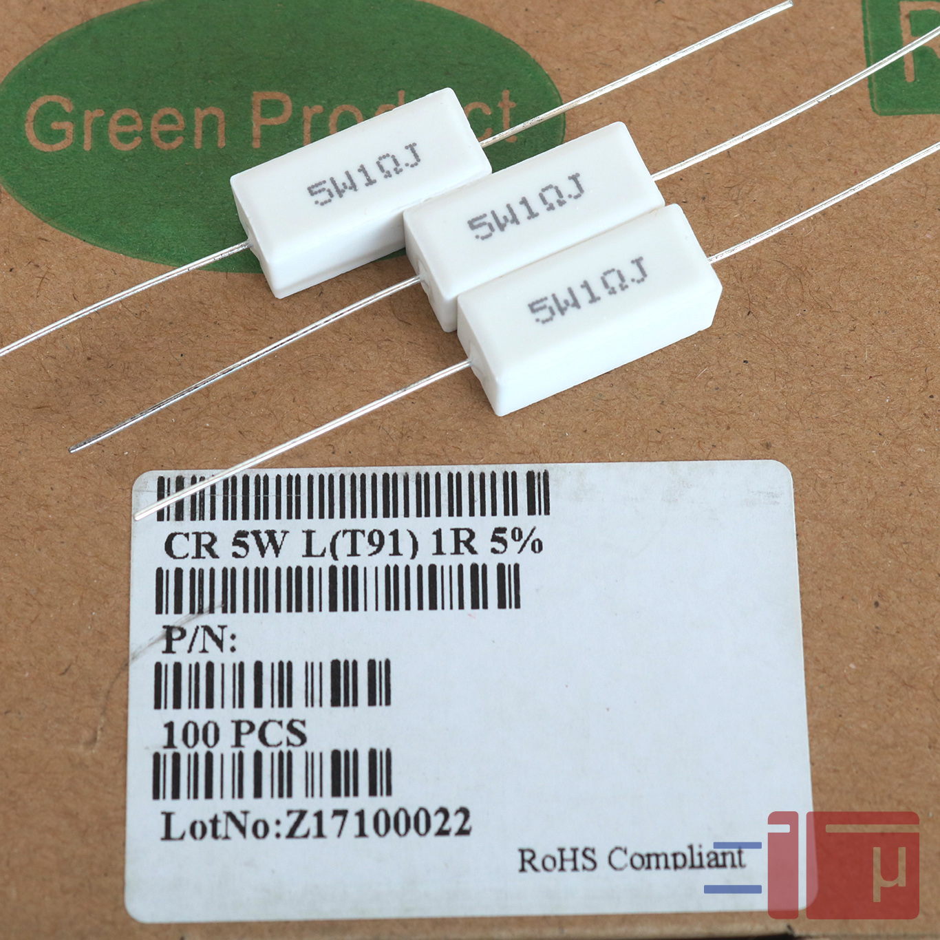 Jual Resistor Kapur 1R 1 Ohm 5W Taiwan Kaki Tembaga | Shopee Indonesia