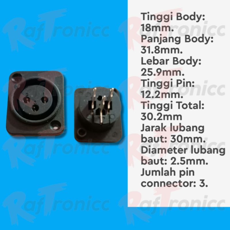 Jual Socket Canon Female 3Pin Vertical Tancap PCB | Shopee Indonesia