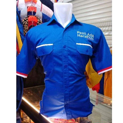 Jual KEMEJA PAN / KEMEJA PARTAI PAN / SERAGAM PAN NEW | Shopee Indonesia