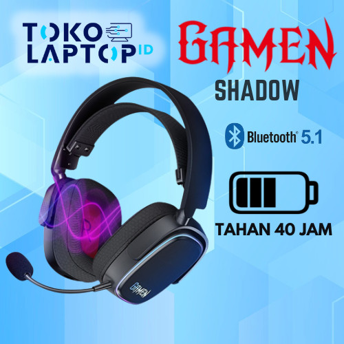 Jual Gamen Shadow Wireless Gaming Headset Bluetooth 5.1 Low Latency ...