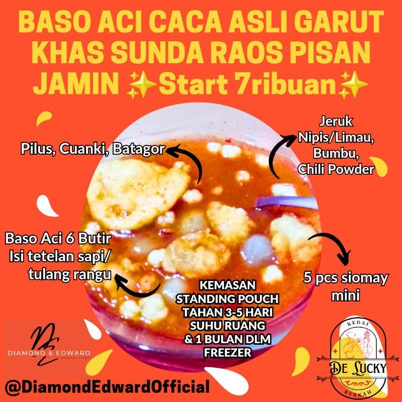 Jual DE ♡ BASO ACI CACA Asli Garut Khas Sunda Kemasan Standing Pouch ...