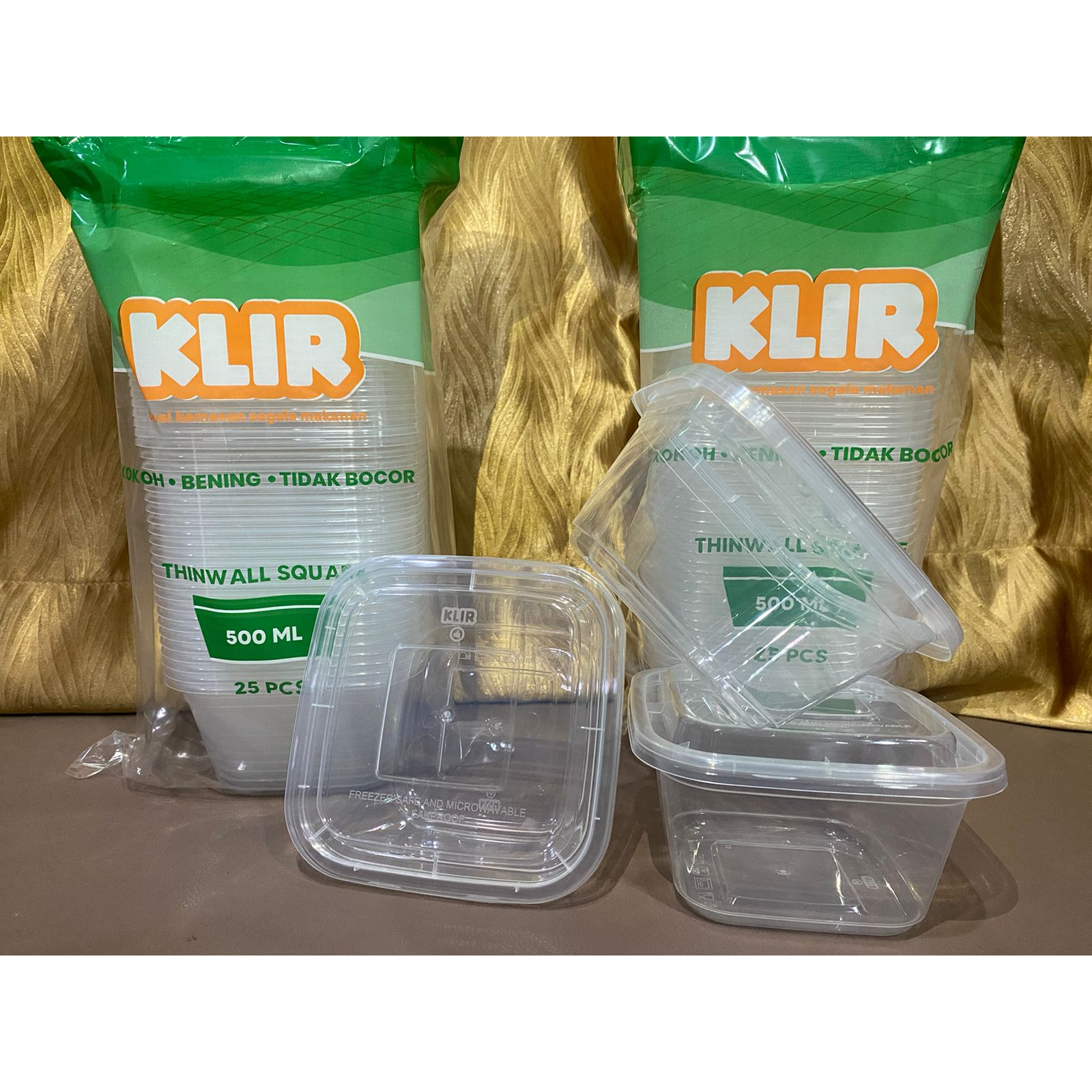 Jual Thinwall kotak 500ml + Tutup 1 pack isi 25 pcs / kotak makan ...