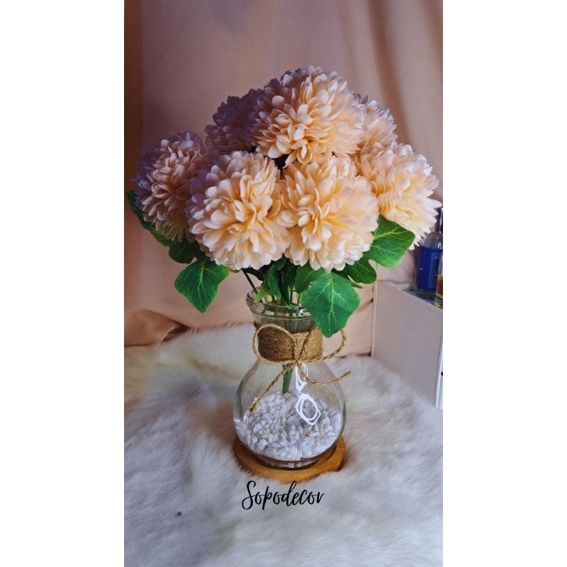 Jual Vas Bunga Kaca Minimalis-Vas Kaca Bening- Vas Kaca Bunga Dandelion ...