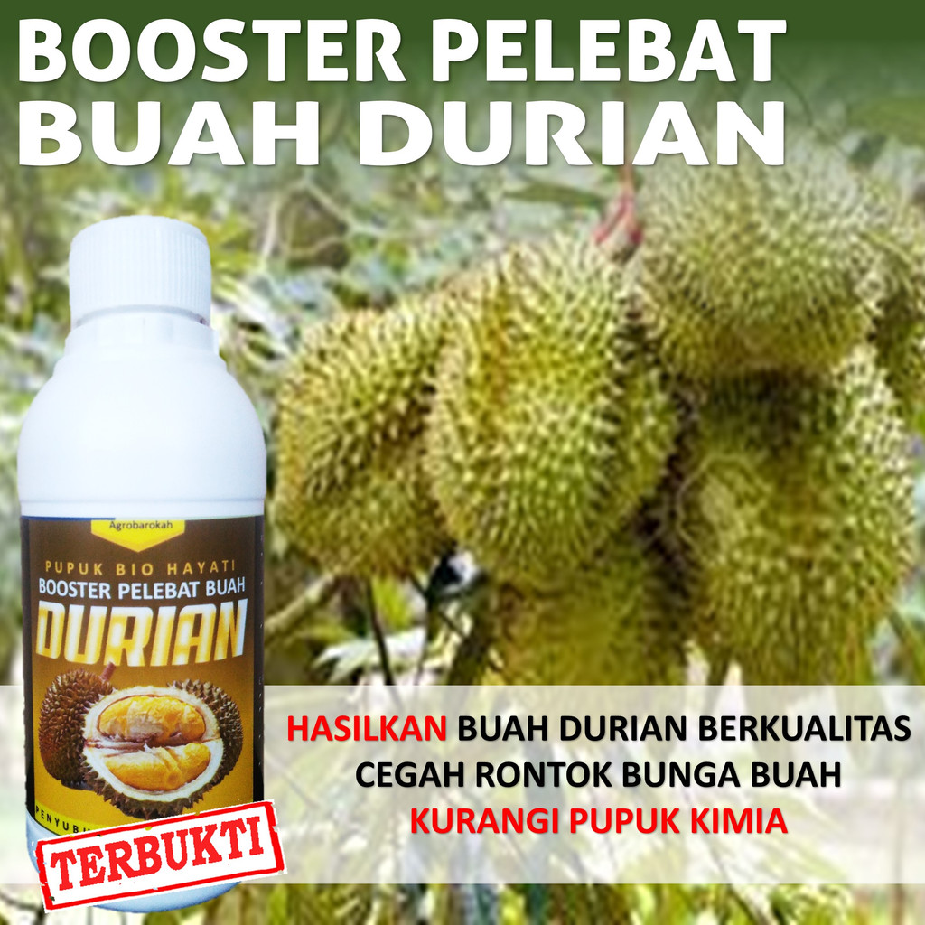 Jual Pupuk Durian Supaya Subur dan Cepat Berbunga Berbuah Besar dan Agar Tidak Rontok 250 ml ...