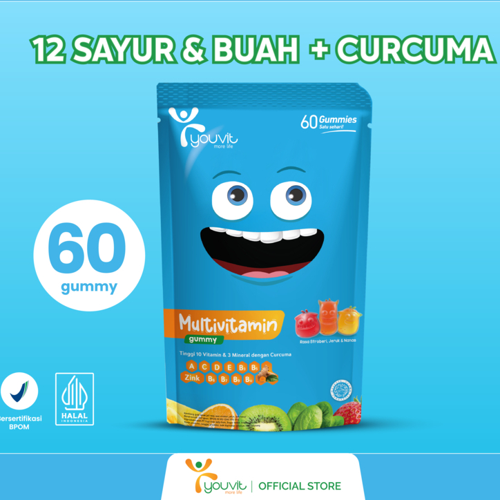 Jual Youvit Multivitamin Anak Gummy Tablet Kids Vitamin anak (Tersedia ...