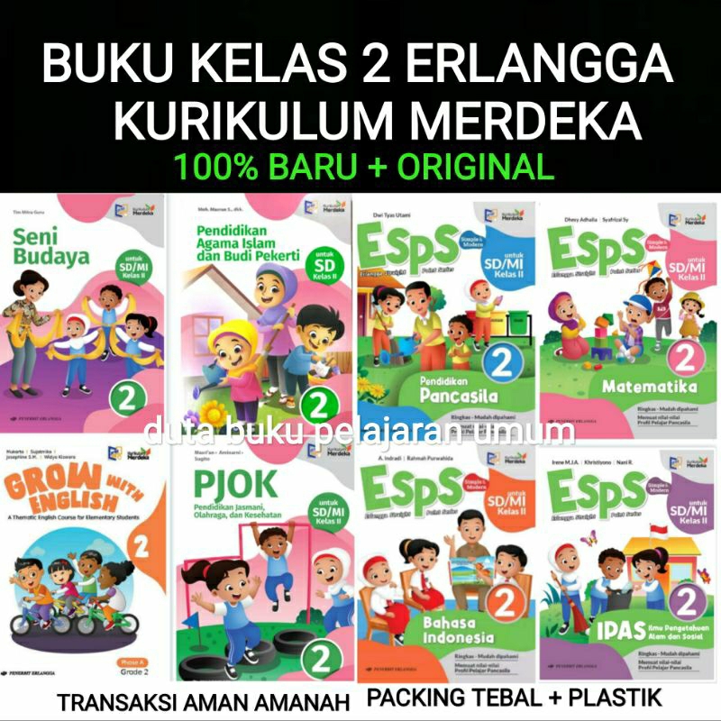Jual Buku Esps matematika kelas 2 & pendidikan pancasila bahasa Indonesia seni budaya agama ...