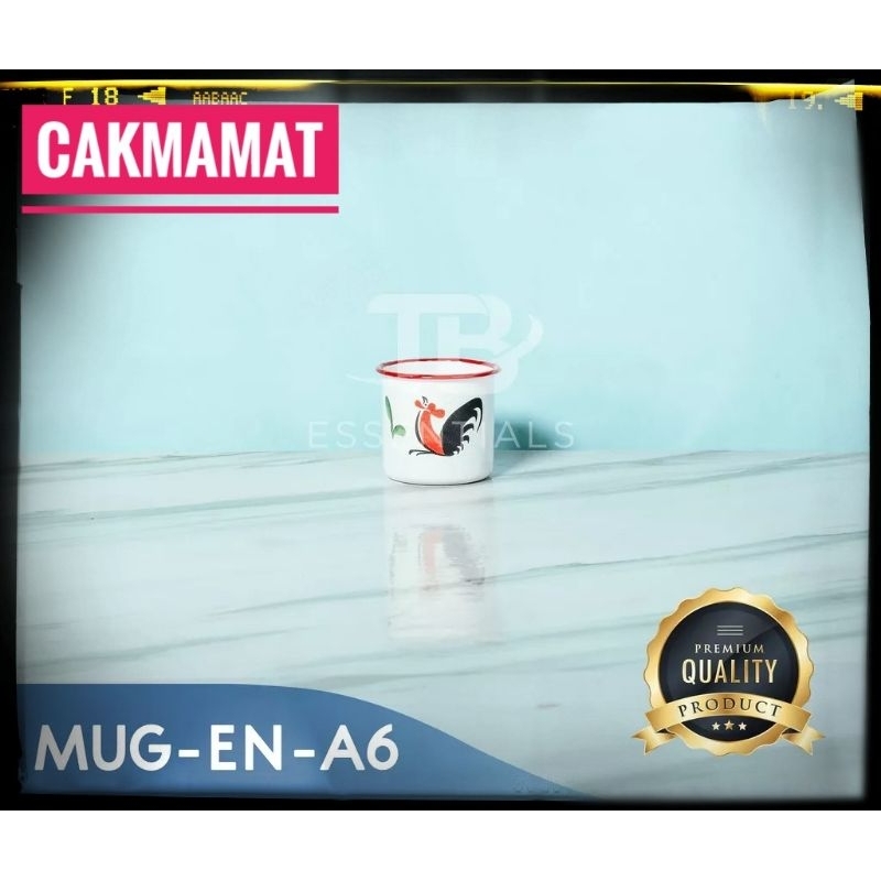 Jual Mug enamel/mug jadul motif ayam 6cm | Shopee Indonesia