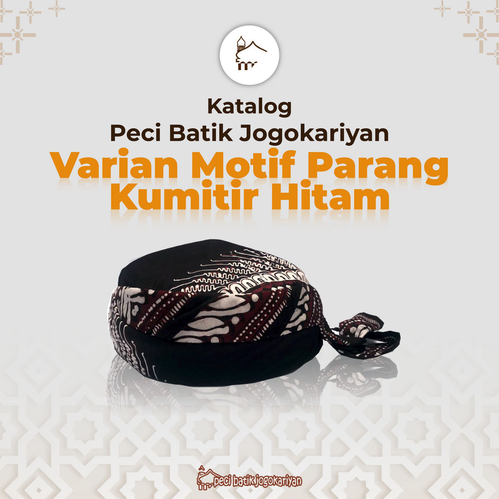 Jual Peci Batik Jogokariyan Motif Parang Kumitir Hitam | Shopee Indonesia